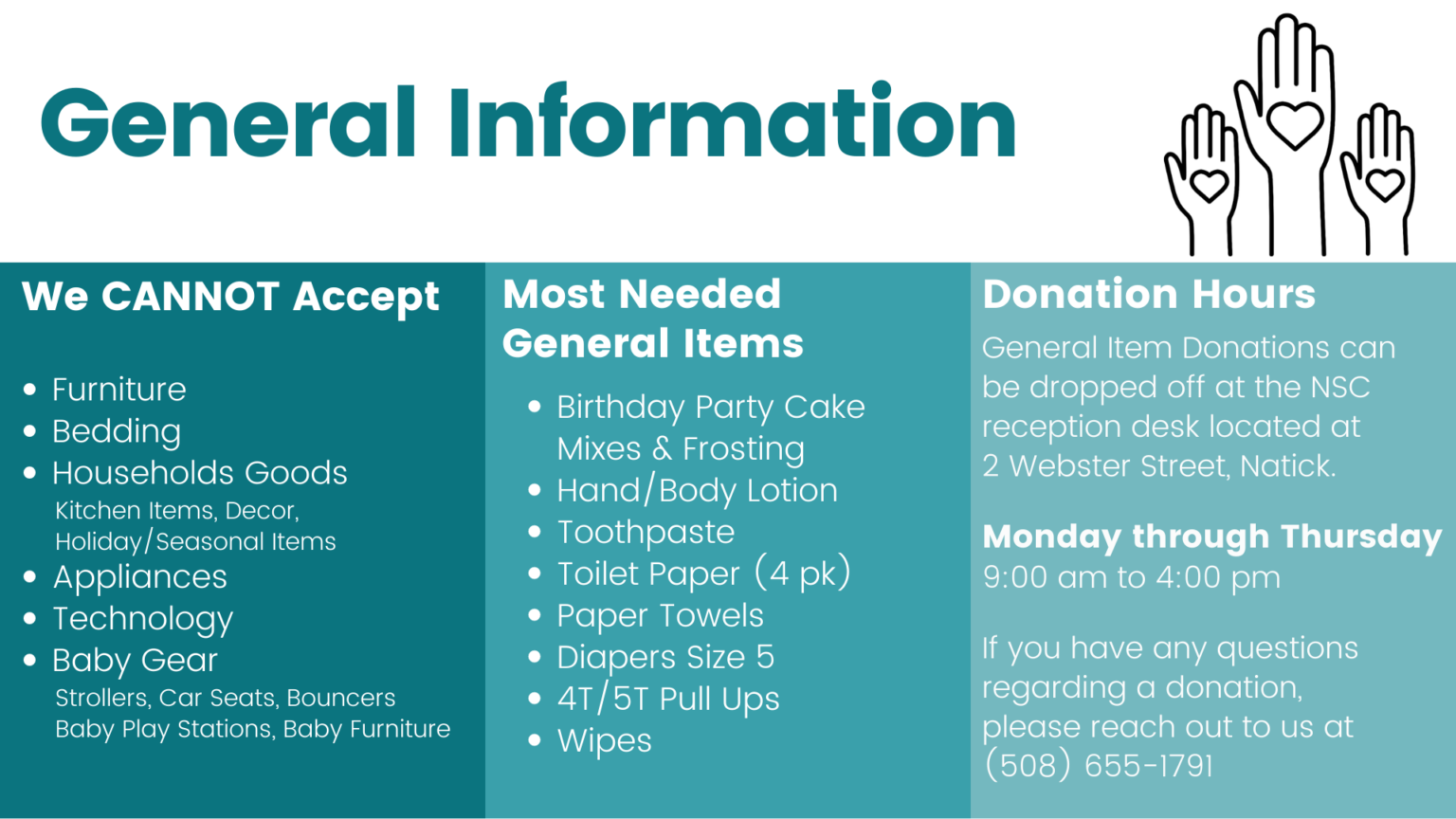 In-Kind Donations - Natick Service Council