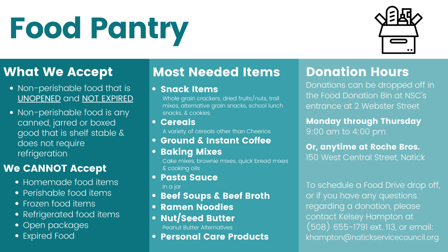 In-Kind Donations - Natick Service Council